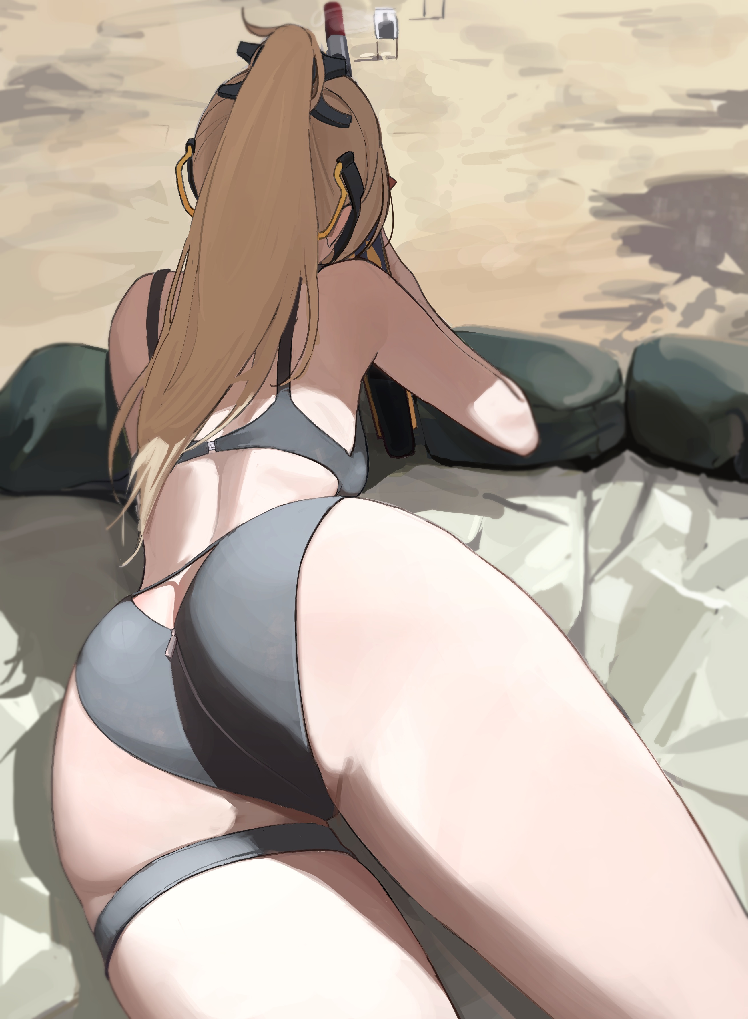 laneigu zenless zone zero trigger ass bikini garter gun swimsuits | #1225453 | yande.re